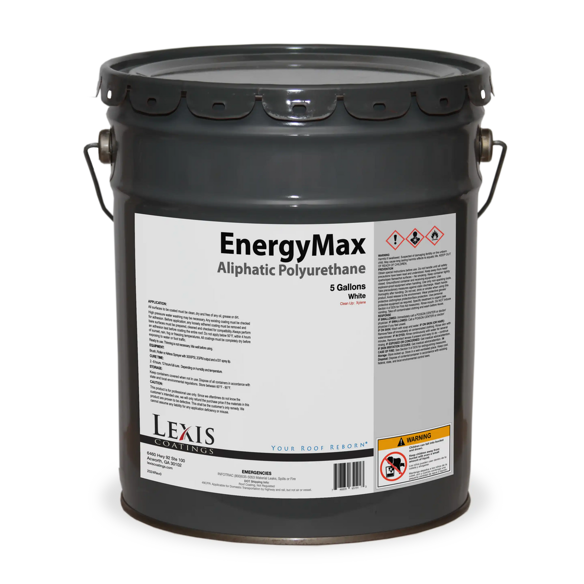 Roof Coating: EnergyMax Aliphatic Polyurethane 5g White — RoofCoatings.com